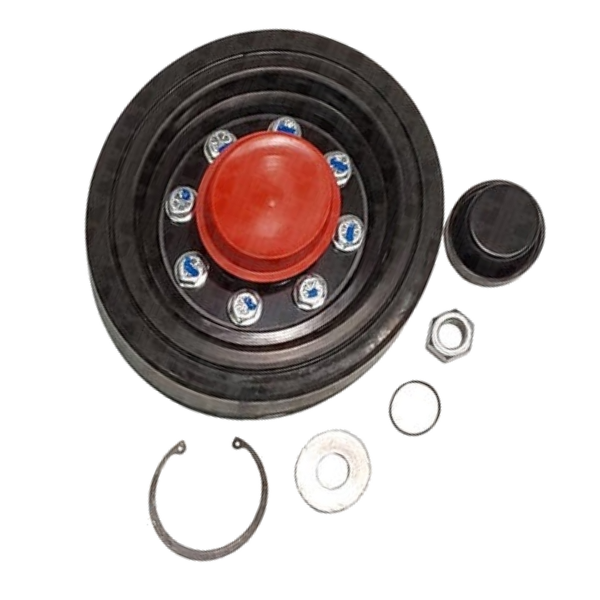 One 10" Rubber Middle Bogie Wheel w/ Hub Fits ASV RT40 0403-726 ...
