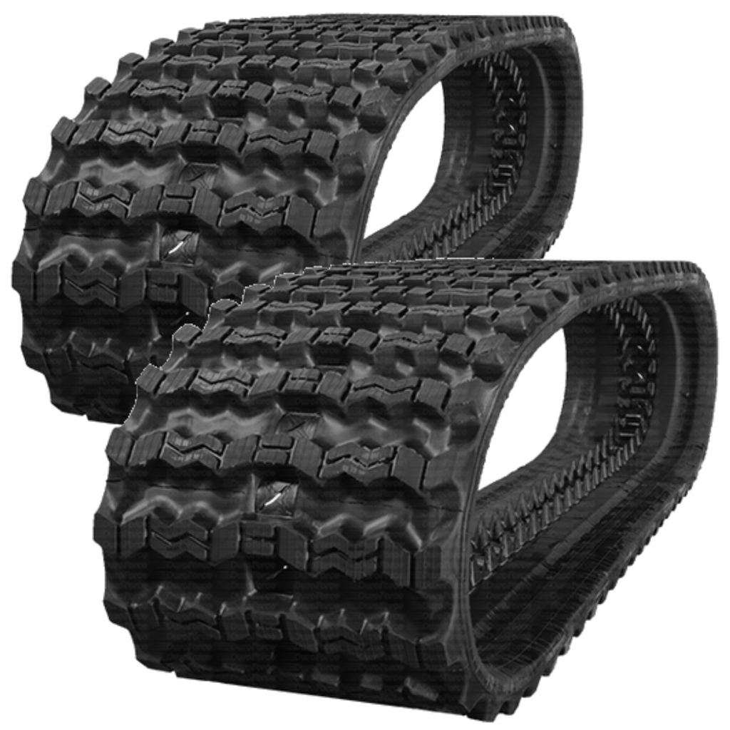 2 Rubber Tracks Fits Kubota SVL75 SVL75-3 400X86X52 16" Wide Zig Zag T ...