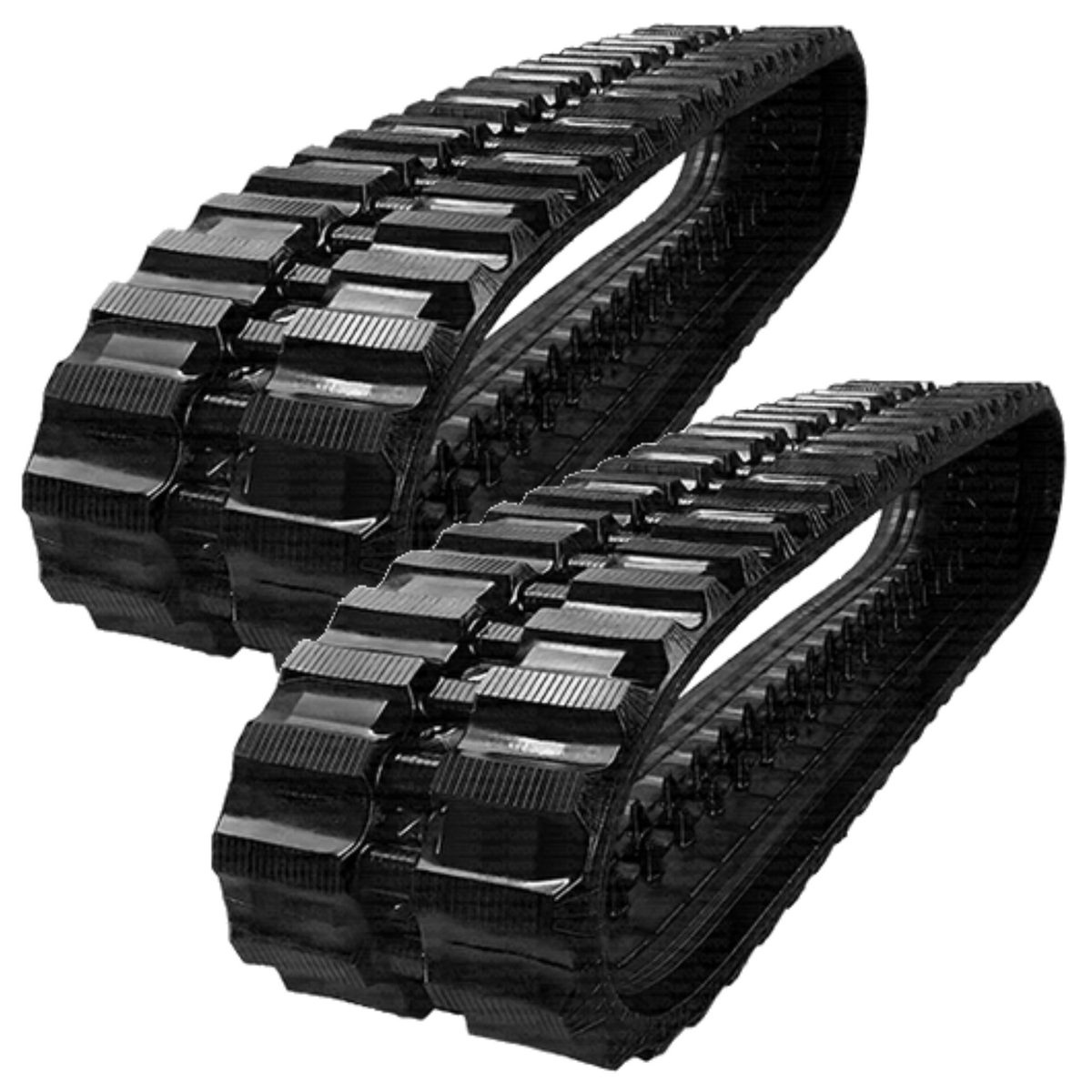2 Rubber Tracks Fits Mustang MTL50 450X100X50 Straight Bar Tread 18" W ...