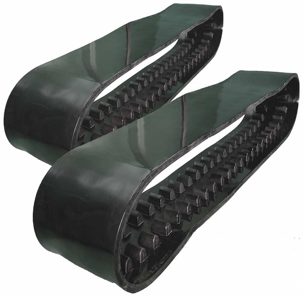 2 DuroForce Smooth Turf Tread Rubber Tracks Fits ASV PT100 18X4X51 ...