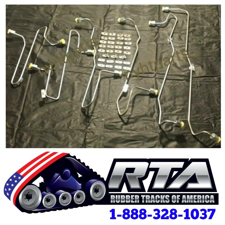 Fuel Injection Line Kit 6 pcs w/ Clamps Fits CAT- 3406 / 3406B / 3406C ...