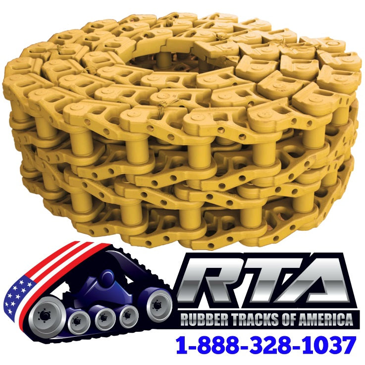 Two 47 Link Sealed & Lubricated Track Chains - Fits CAT D9L Dozer CR64 ...