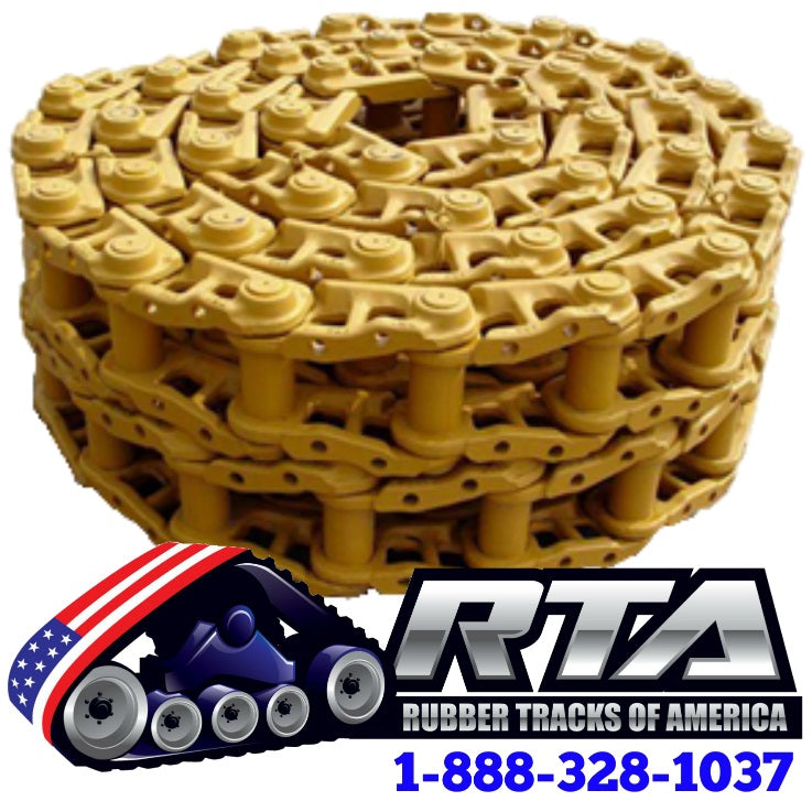 Two 40 Link Dry Track Chains ( 9/16" ) Fits John Deere 550G-LT Dozer I ...